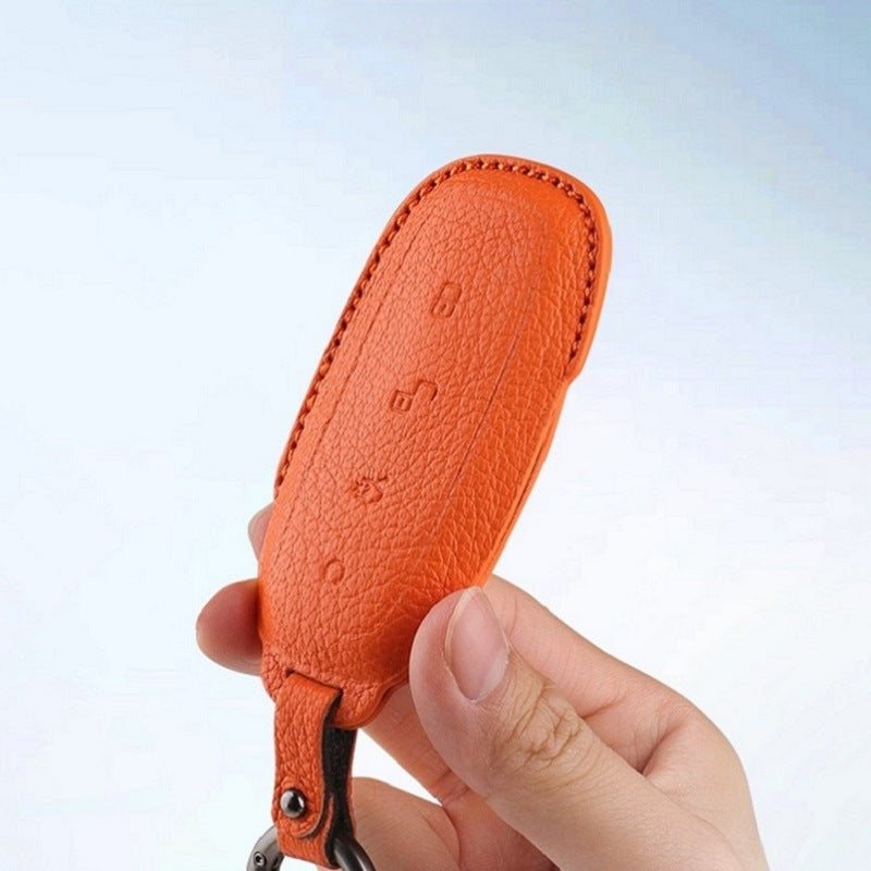 Luxury Leather Car Key Case Cover Fob Shell for DENZA – TOP DENZA